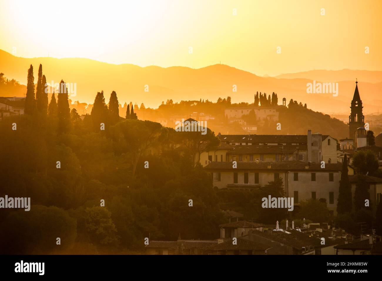 A Tuscan sunset in Florence, Italy Stock Photo - Alamy