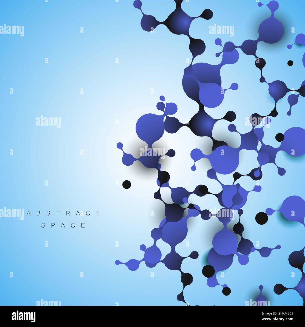 Abstract Molecules Structure With Connect Spherical Particles Vector Illustration Stock Vector