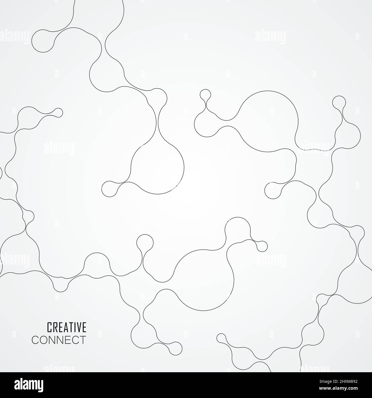 Vector connect lines and dots. Medical, Cosmetics, Biology and ...