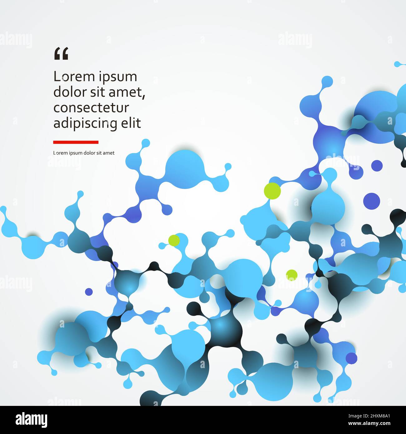 Abstract molecules structure with connect spherical particles. Vector ...