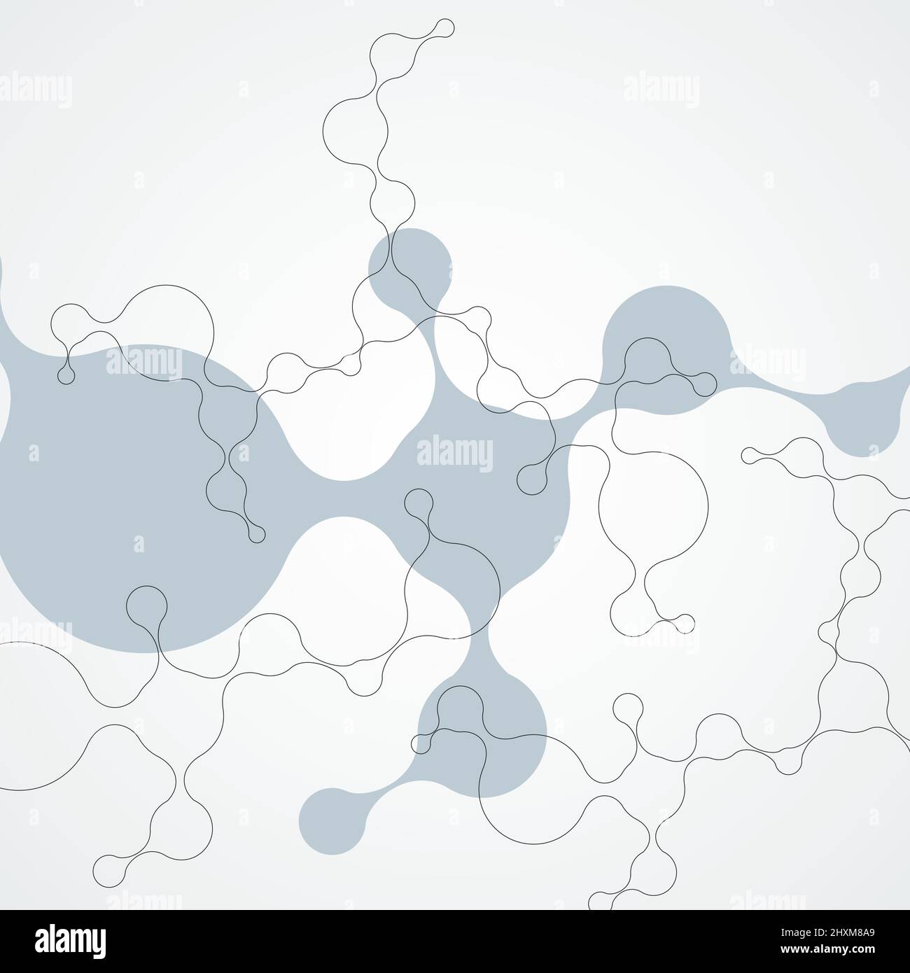 Abstract polygonal with connecting science dots and lines background ...