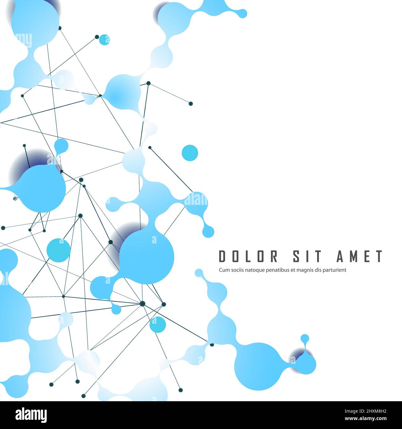 Cosmetics molecule structure concept. Polygonal science research and ...