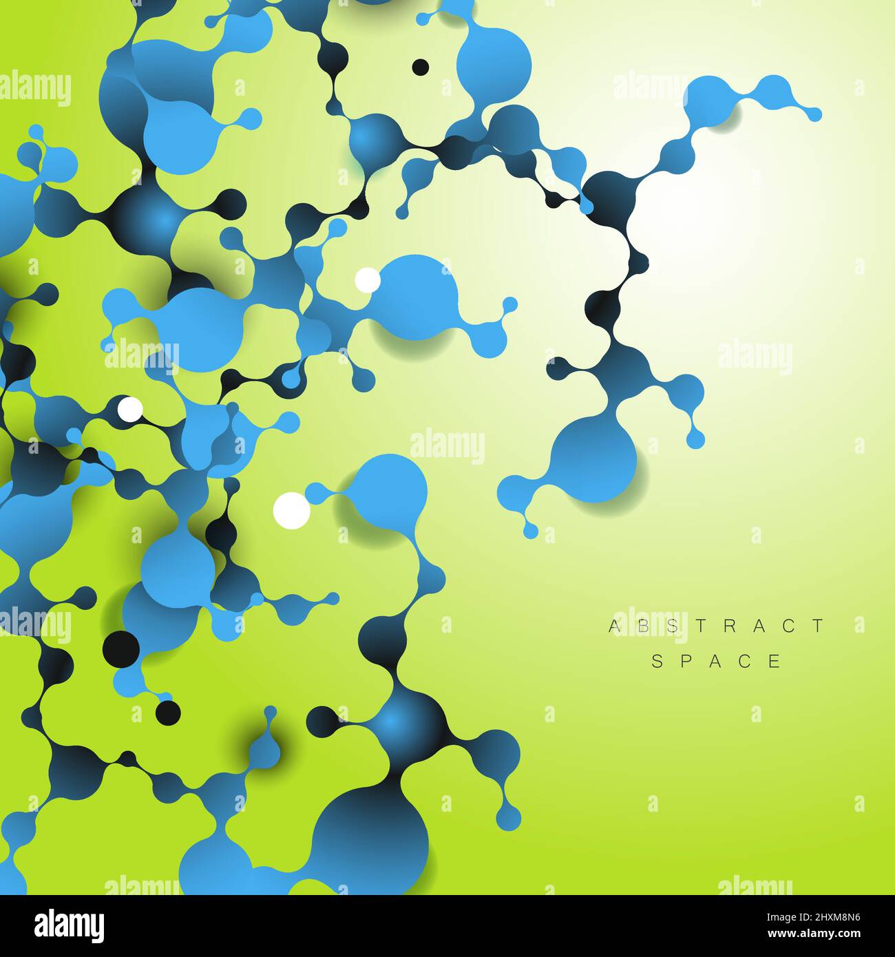 Molecule and molecular structure. Isolated atoms vector illustration ...