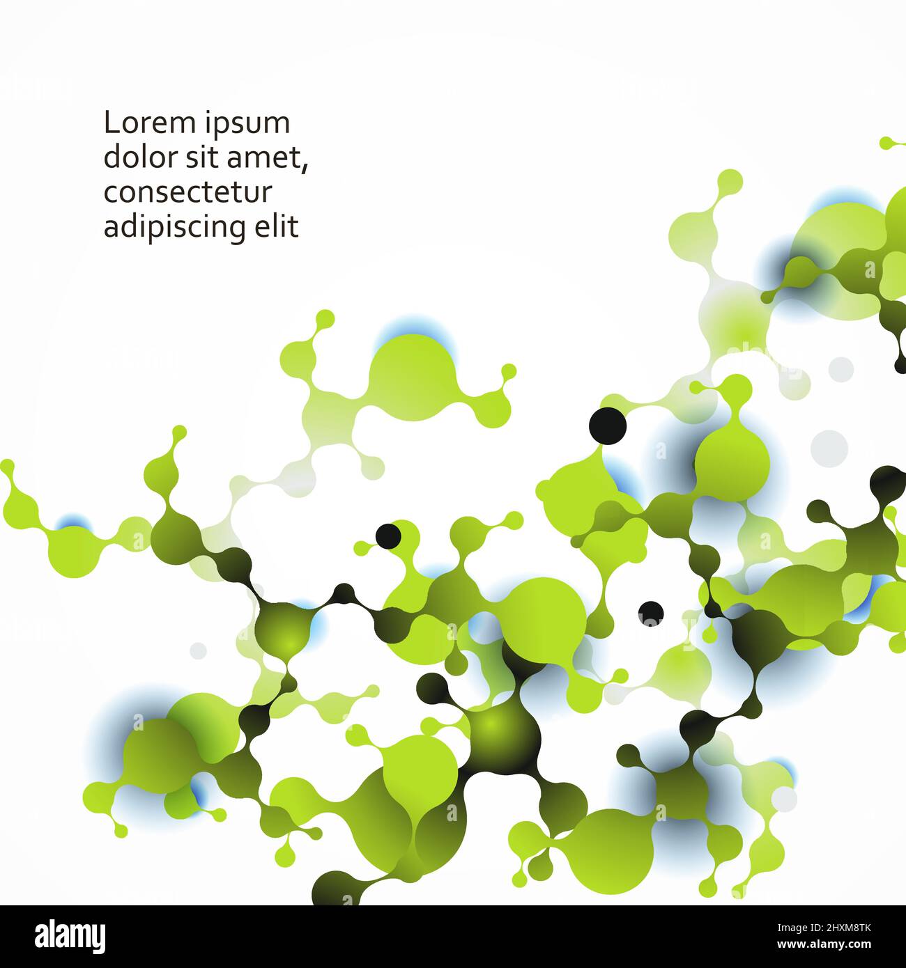 Molecule and molecular structure. Isolated atoms vector illustration ...