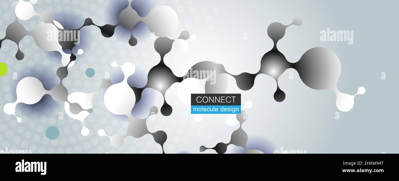 Abstract molecule vector template for biotechnology, energy, medical ...