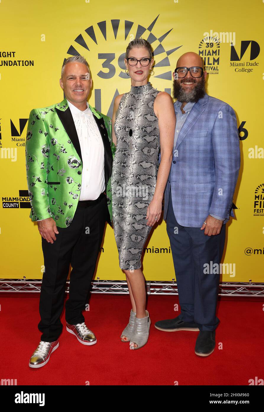 MIAMI, FLORIDA - MARCH 12: Jaie Laplante, Vanessa Ressler and Gary ...