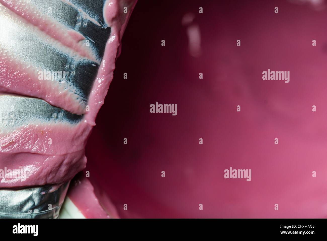 Fruit yoghurt texture. Pink yoghurt texture Stock Photo - Alamy
