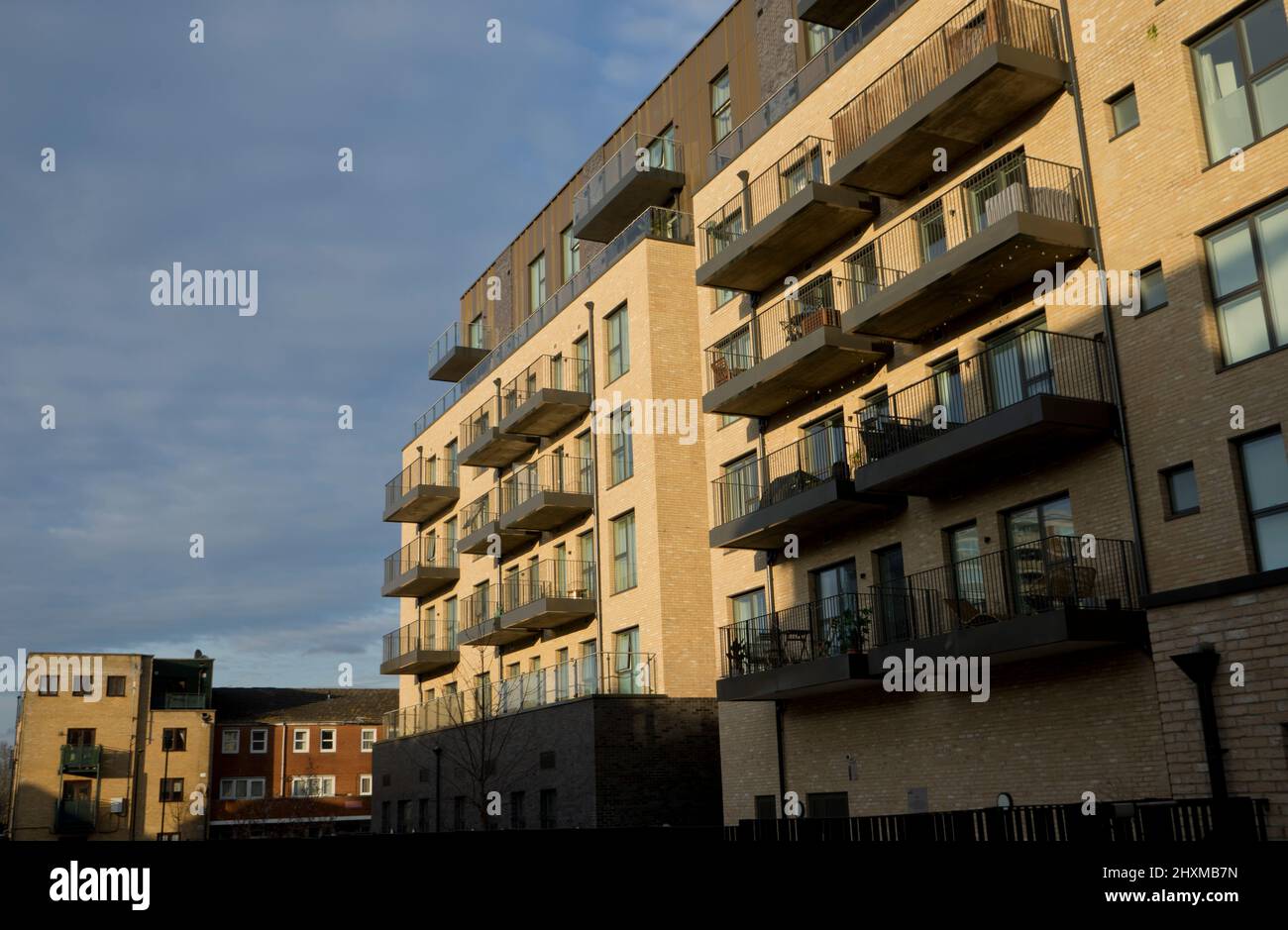 New luxury housing development next to run-down social housing estate ...