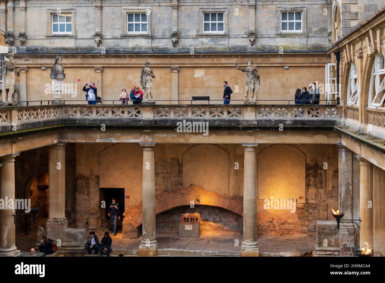 City of Bath, UK. 07-08-2021. Evening sightseeing of restored ancient ...