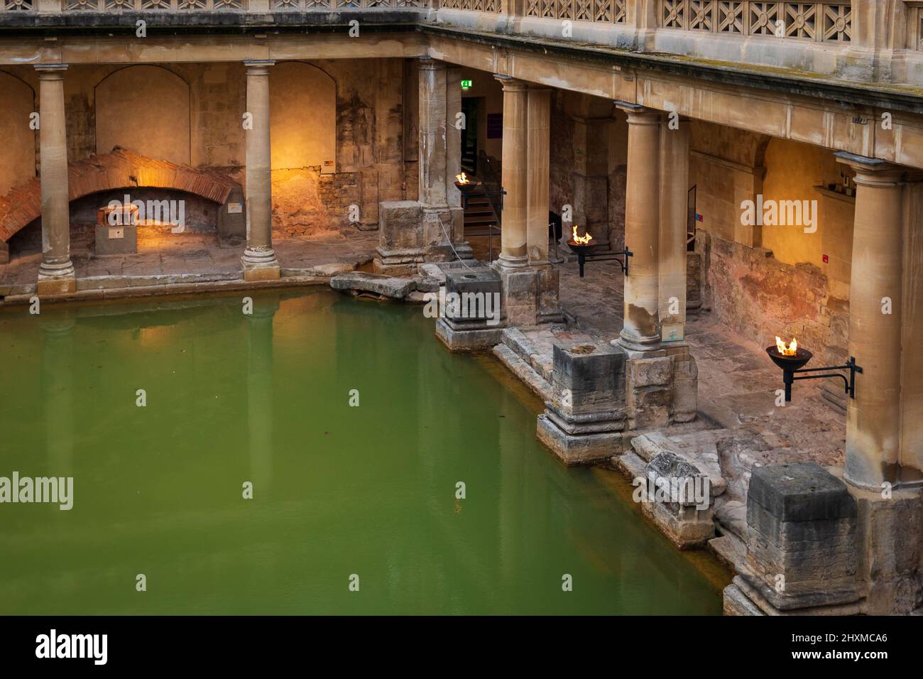 City of Bath, UK. 07-08-2021. Evening sightseeing of restored ancient ...