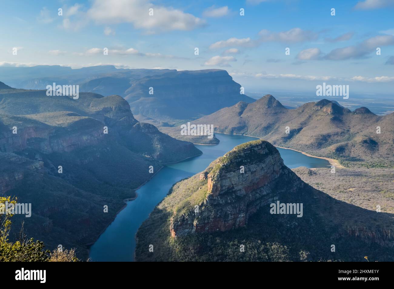 Panoramic Blyde river canyon and Three Rondawels in Panorama route in ...