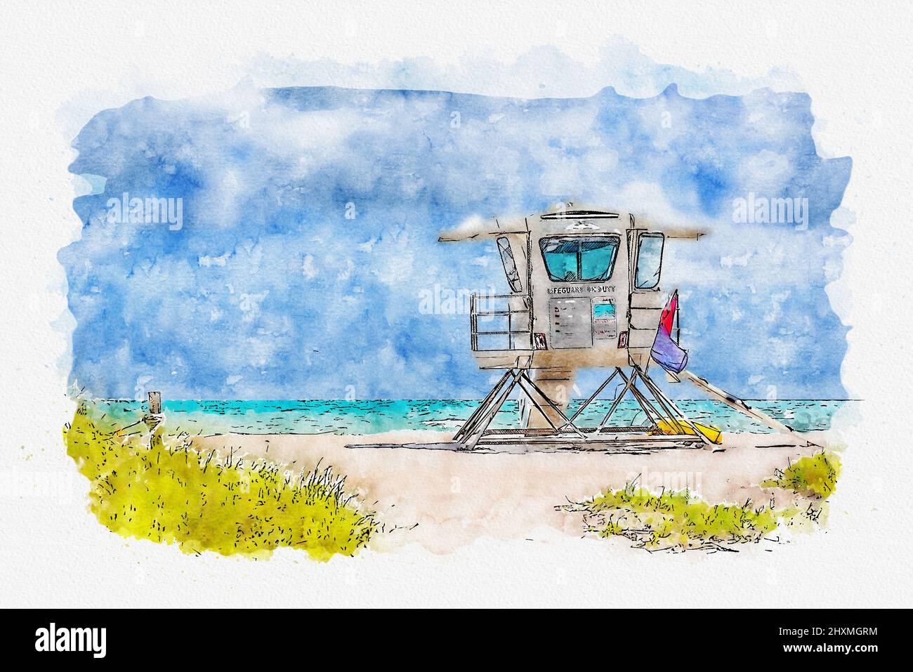 Lifeguard Towers Paintings