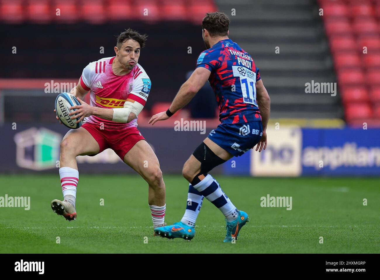 Cadan Murley of Harlequins Rugby, in action during the game under ...