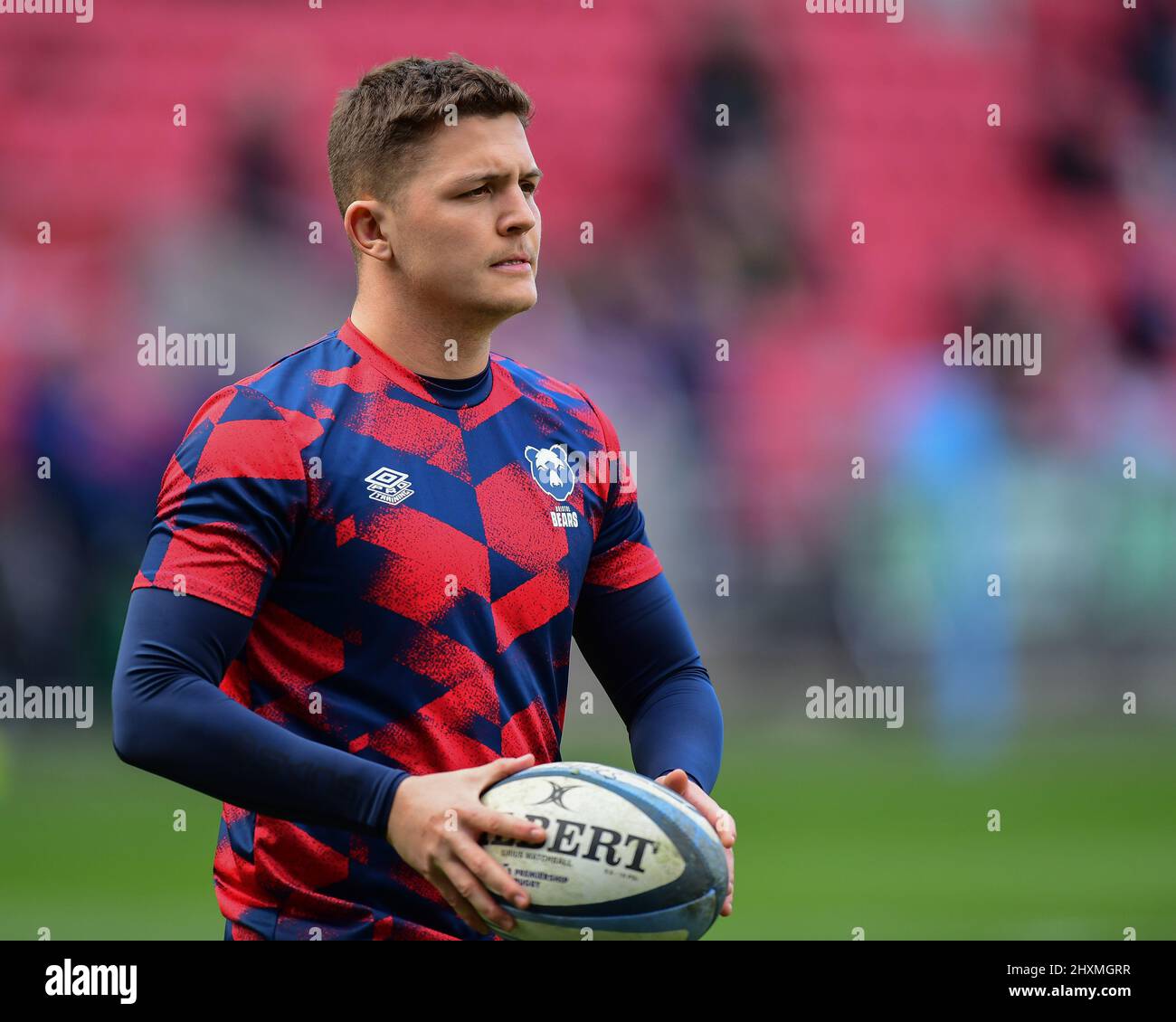 Callum Sheedy of Rugby Bristol Bears, during the pre-game warmup Stock ...
