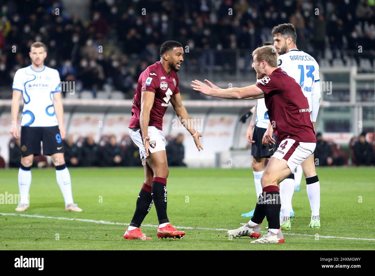 Turin, Italy. March 13, 2021, Gleison Bremer of Torino Fc celebrates ...