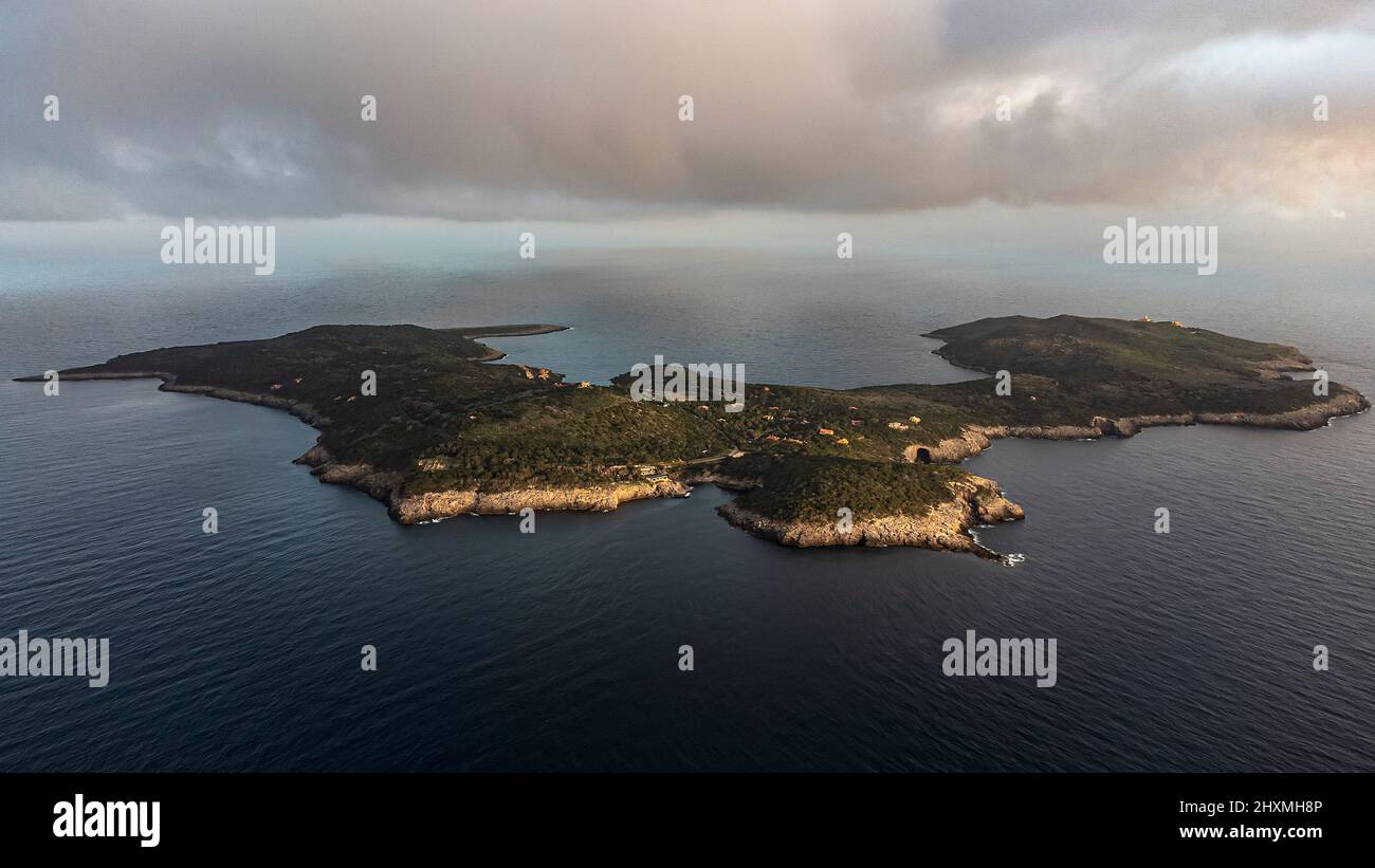 Aerial view of Giannutri island, Italy Stock Photo - Alamy