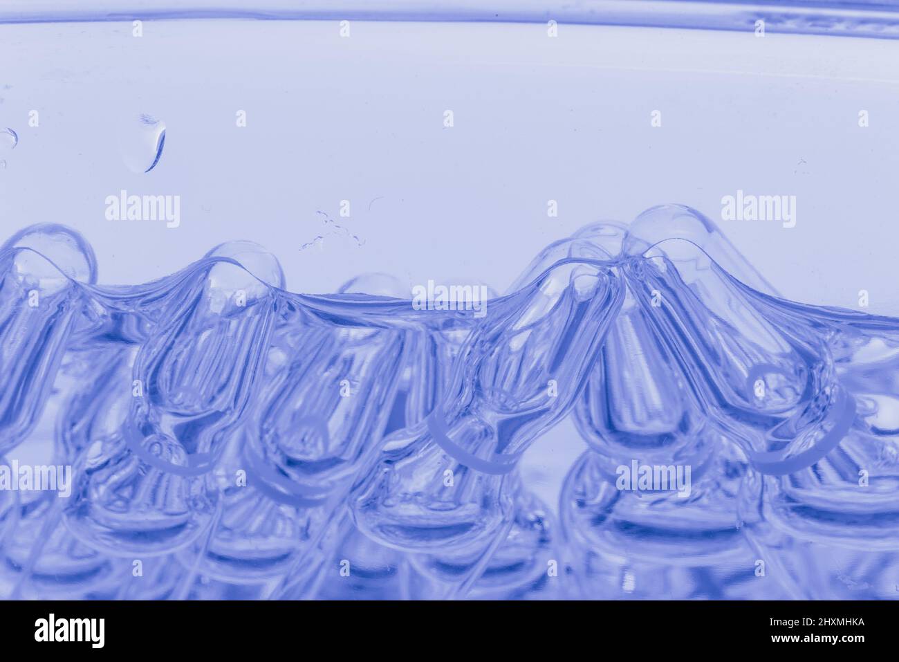 Glass medical ampoule vial for injection. Medicine is liquid sodium ...