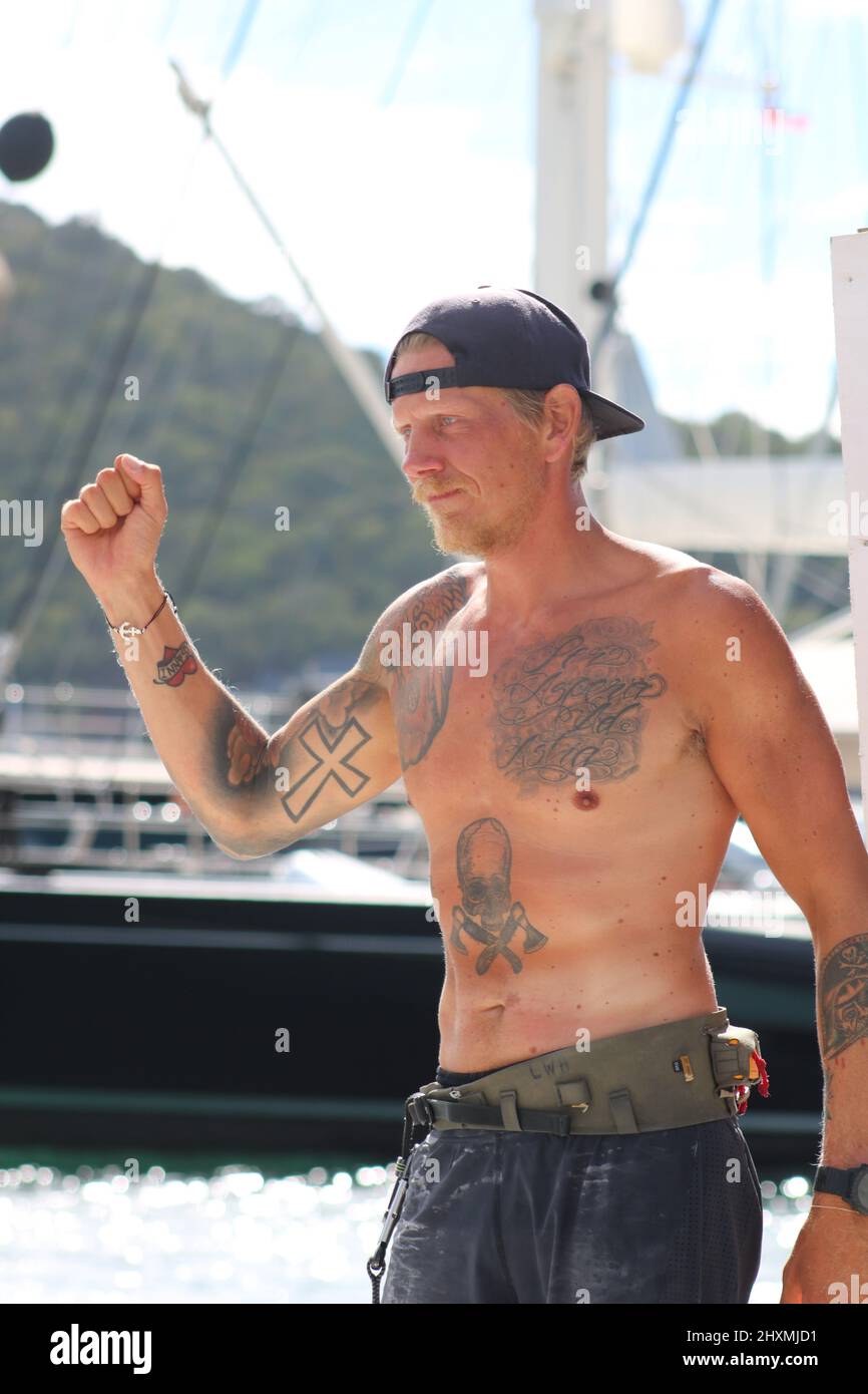 Danish Ocean Warrior celebrating finishing the Talisker Atlantic ...