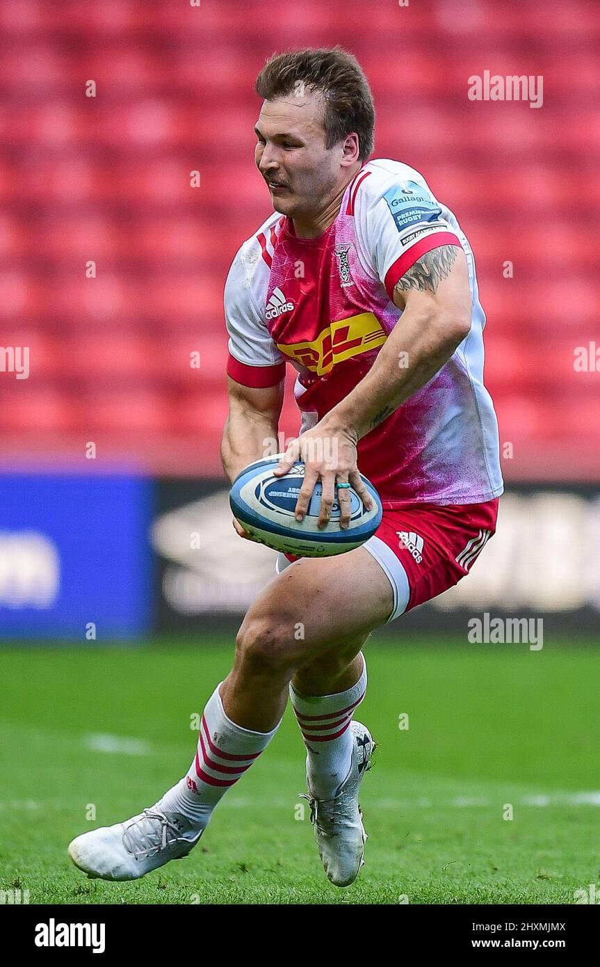 Andre Esterhuizen of Harlequins Rugby, in action during the game Stock ...
