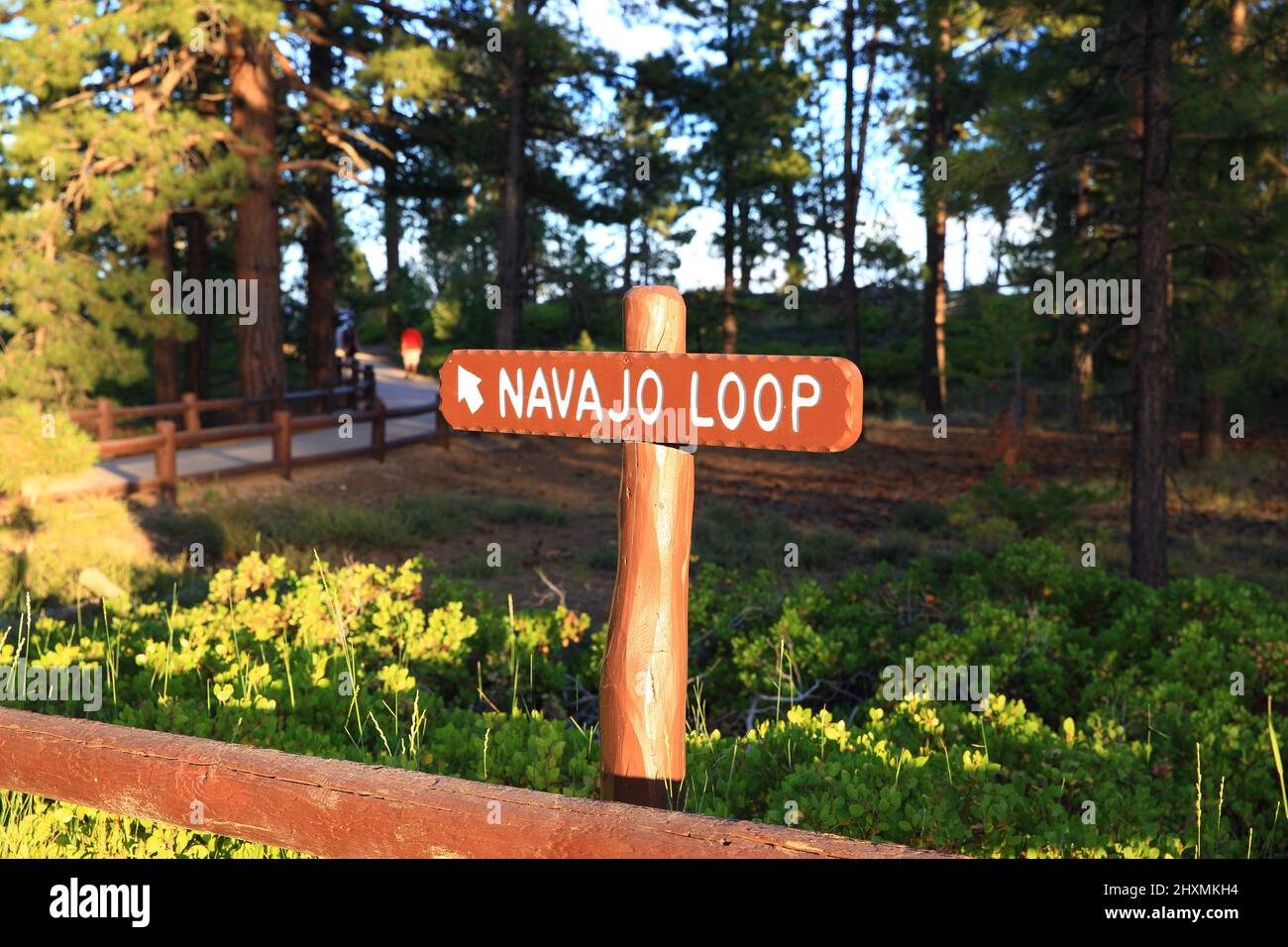 Navajo Loop Trail Sign in Bryce Canyon National Park, Utah-USA Stock ...