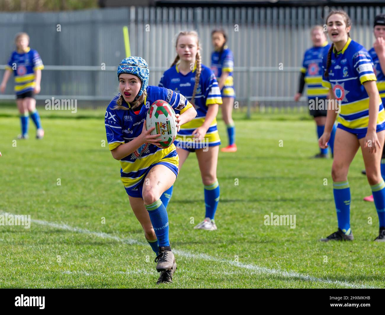 Warrington Wolves Girls Rugby League Team High Resolution Stock ...