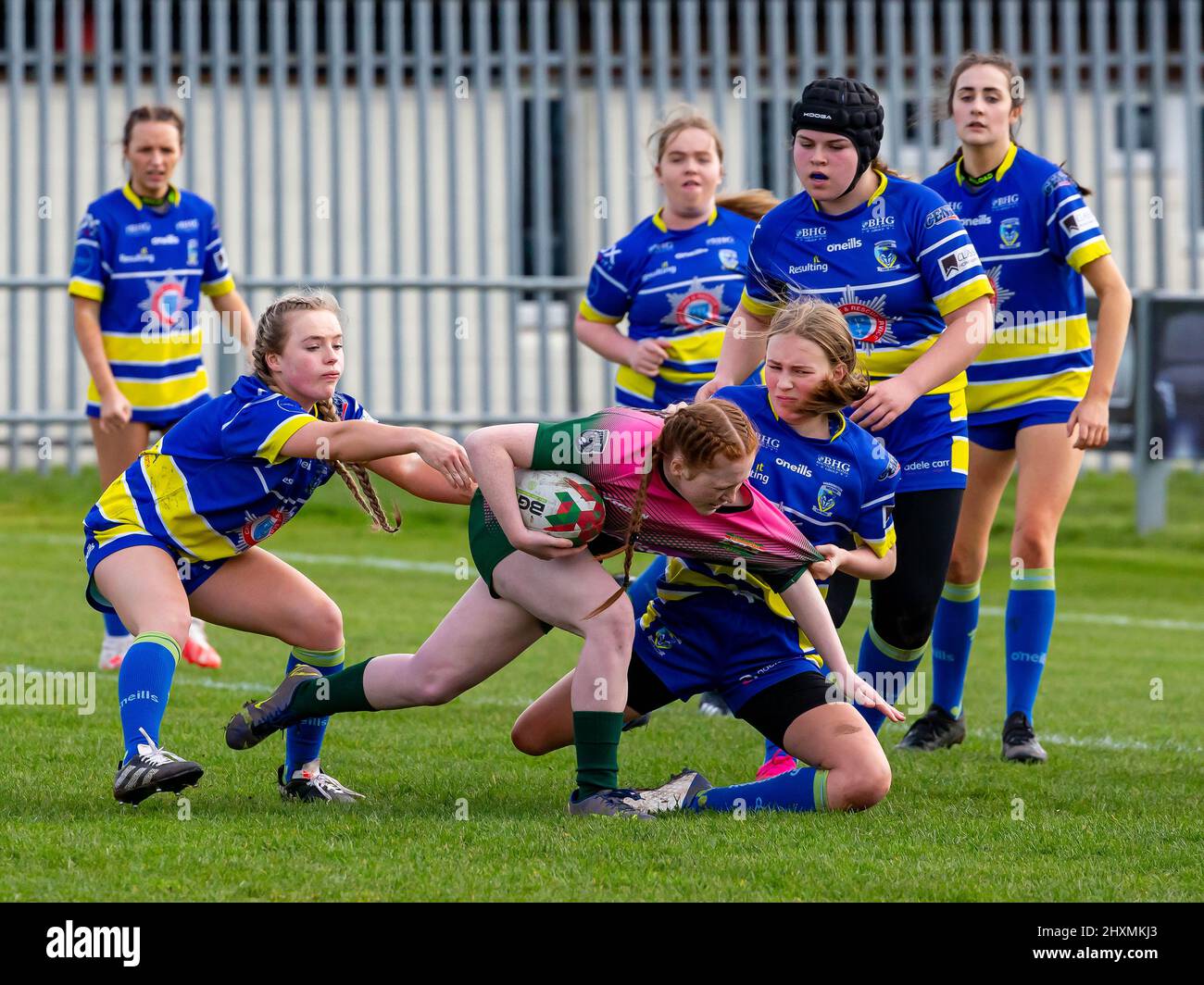 Warrington Wolves Girls Rugby League Team High Resolution Stock ...