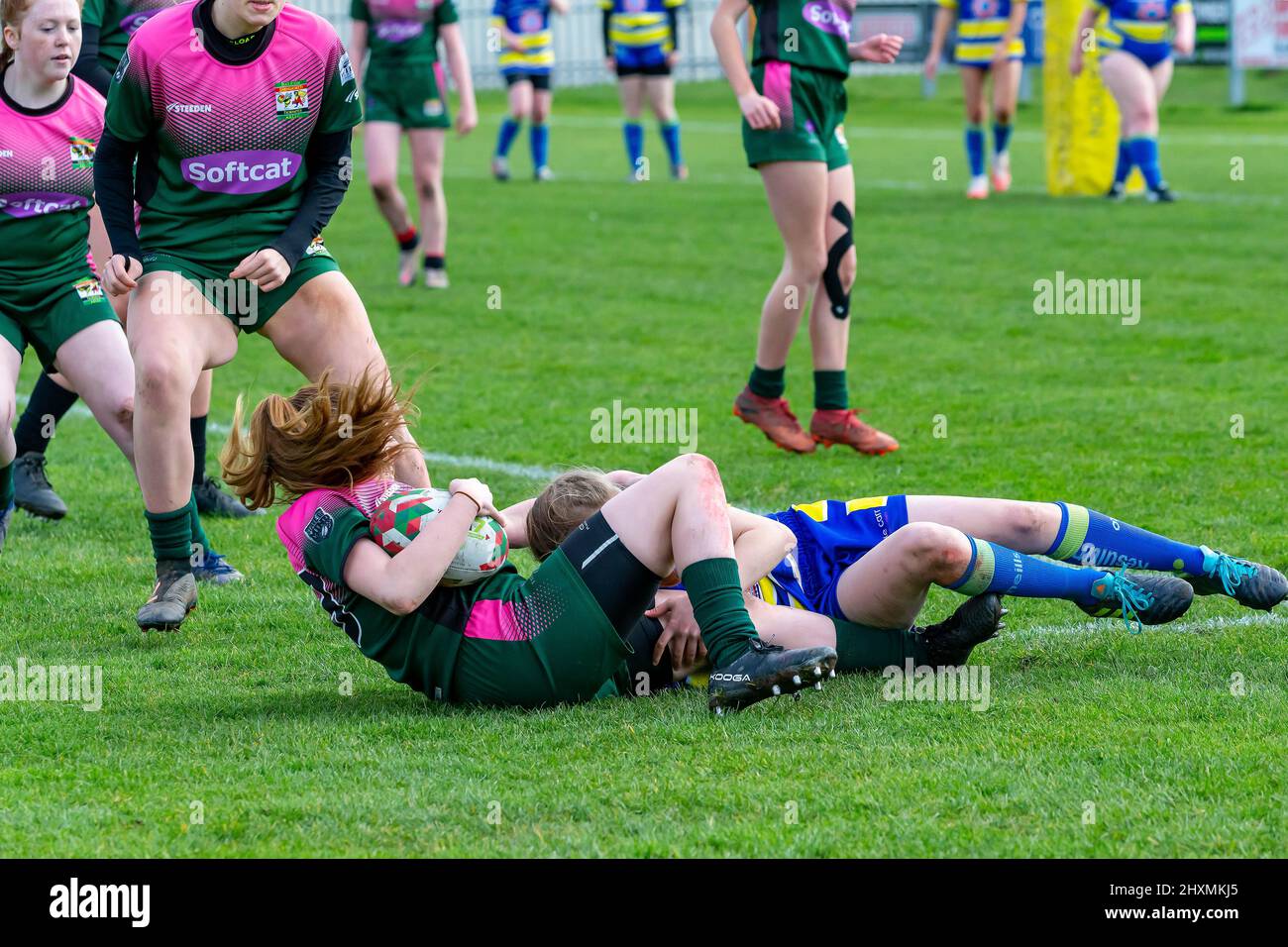 Warrington wolves girls rugby league team hi-res stock photography and ...