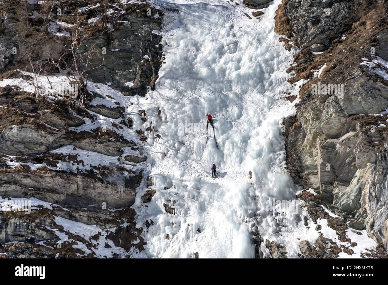 Switzerland waterfall climb hi-res stock photography and images - Alamy