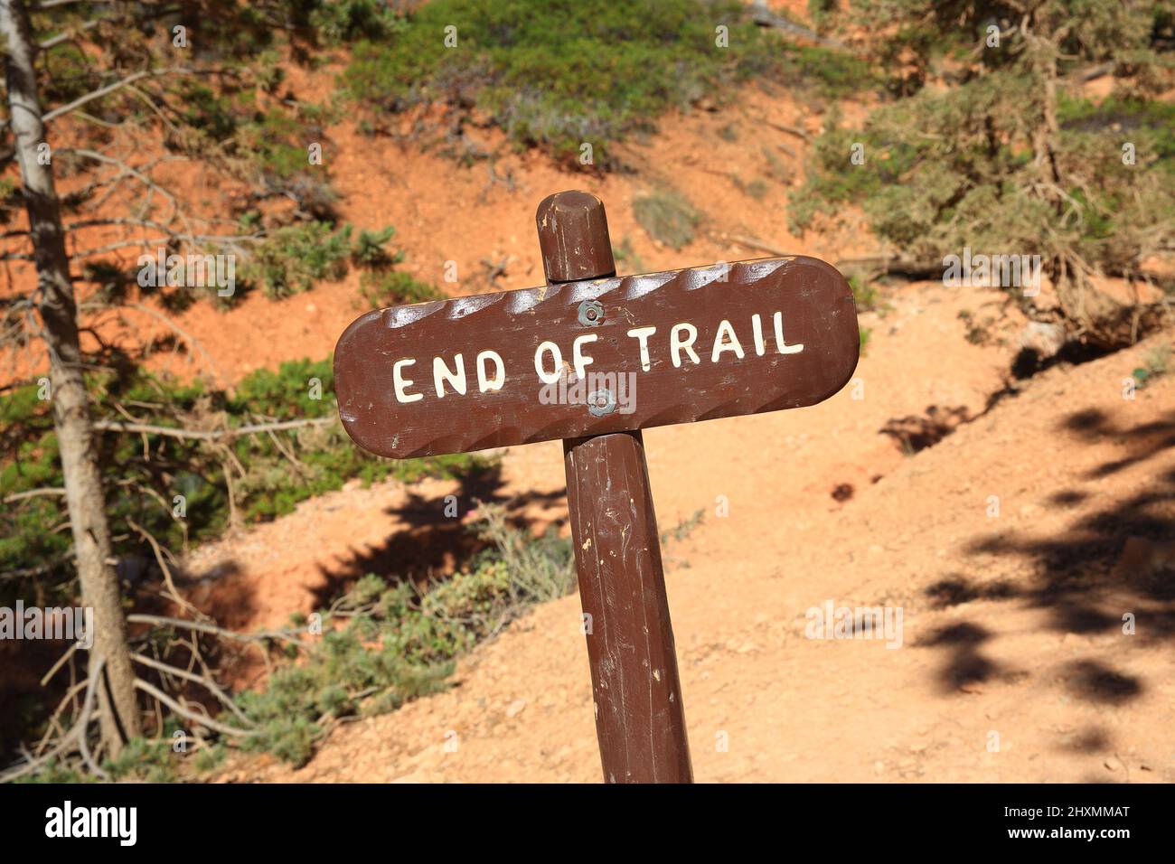 End of Trail Sign, Utah-USA Stock Photo - Alamy