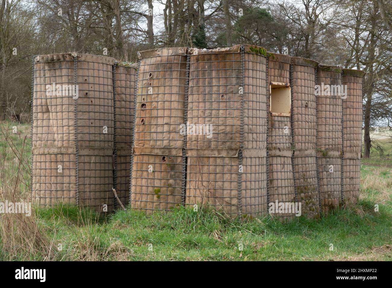 British army soldier training fortified building, pill box Stock Photo ...