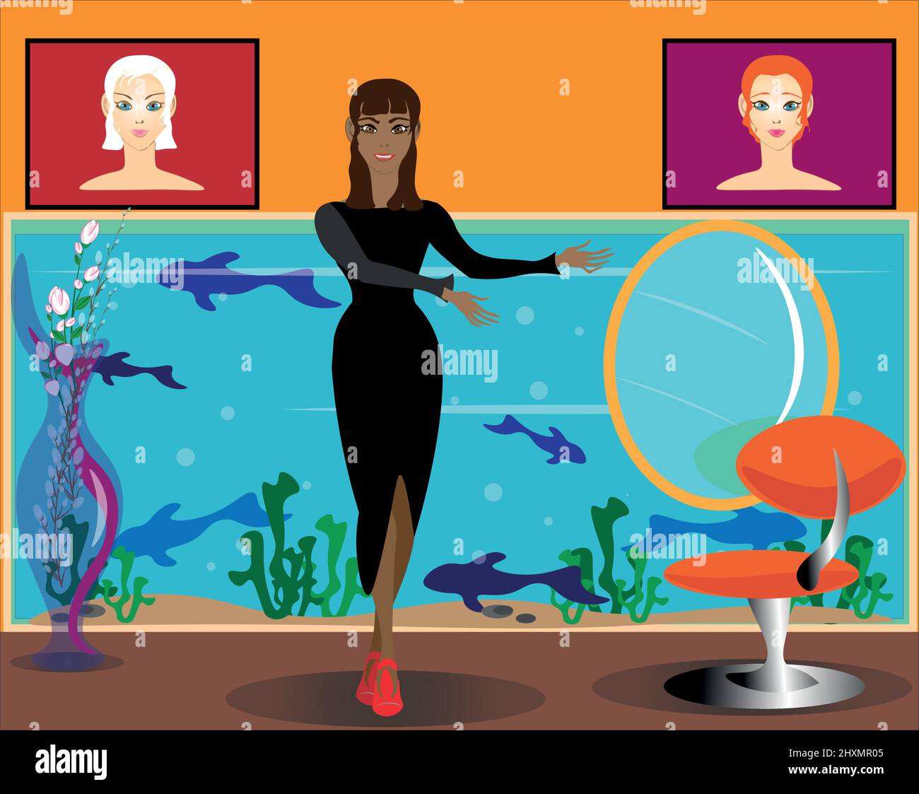 Beauty Salon illustration. Cosmetic procedures, make-up, haircut ...