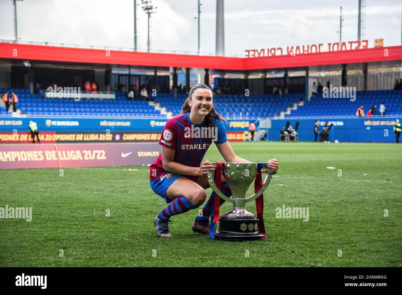 Spain - 13 Mar 2022, Ingrid Engen of FC Barcelona poses for a photo ...