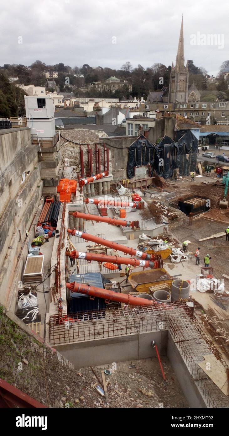 View of the Torwood Street re-development, Torquay, Devon, England. UK ...