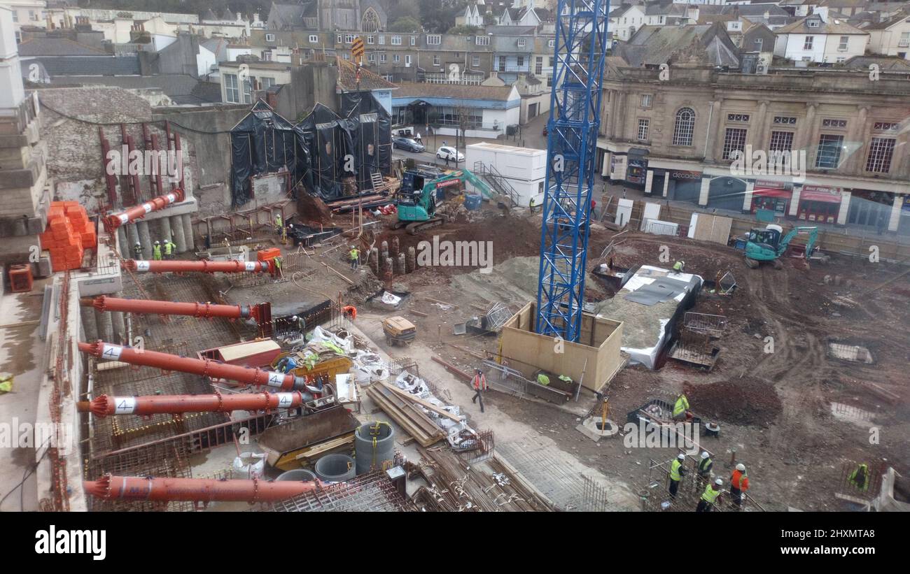 View of the Torwood Street re-development, Torquay, Devon, England. UK ...