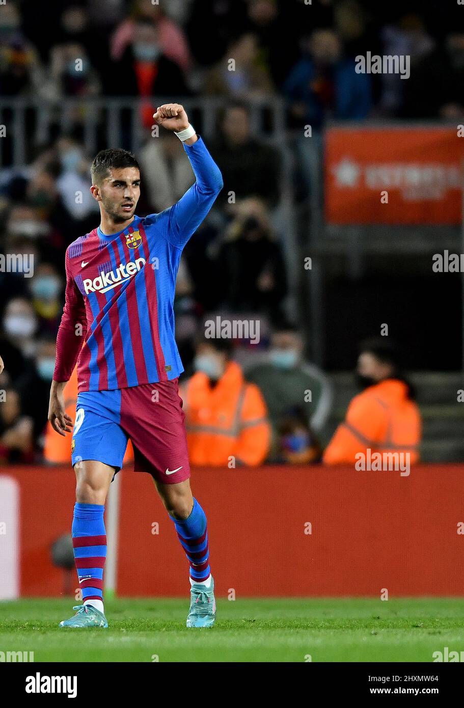 Barcelona,Spain.13 March,2022. Ferran Torres (19) of FC Barcelona ...