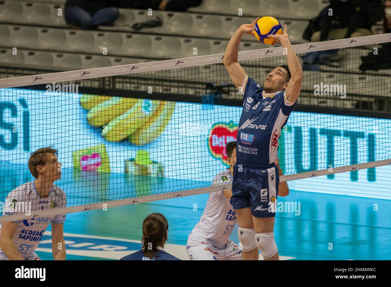 Pala De Andre, Ravenna, Italy, March 13, 2022, Andre Queiroz (Ravenna) sets during Consar ...