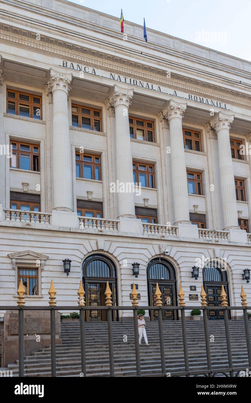 BUCHAREST, ROMANIA - AUGUST 16, 2021: Typical street and building at ...
