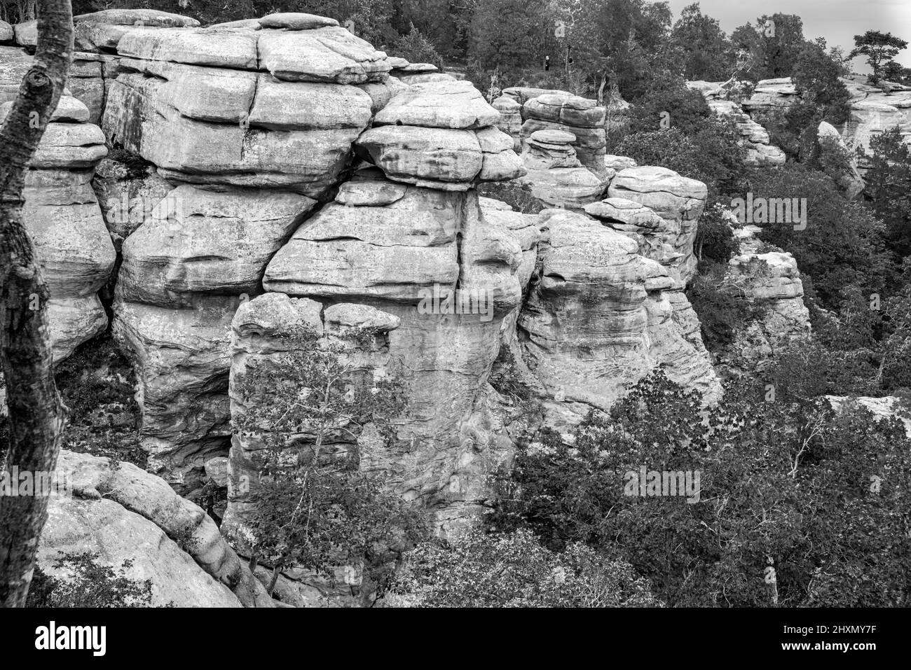 Rock formations at Garden of the Gods State Park, Southern Illinois ...