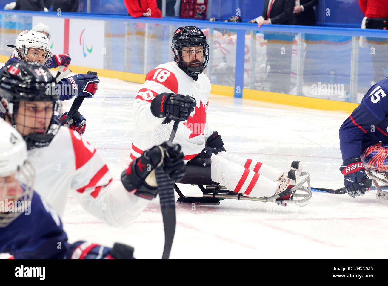 Beijing, China. 13th Mar, 2022. Billy Bridges (CAN) Para Ice Hockey ...