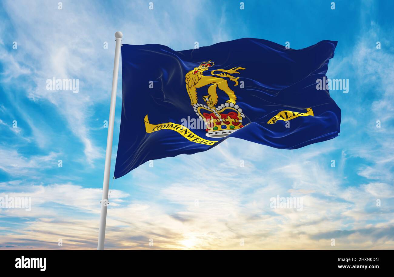 flag of Governor General of Australia , Australia at cloudy sky ...
