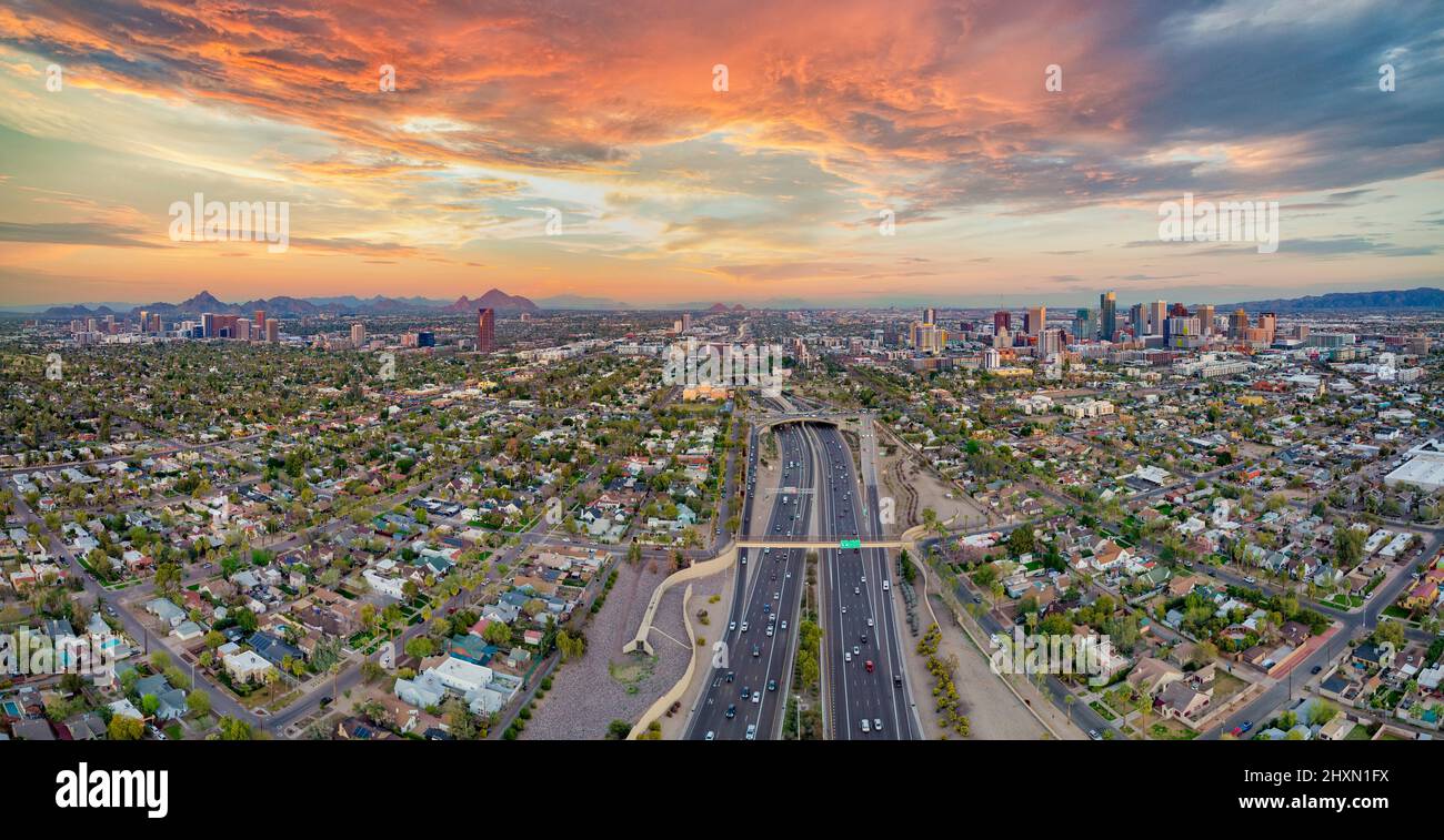 Phoenix, Arizona, USA Downtown Skyline Aerial Stock Photo - Alamy