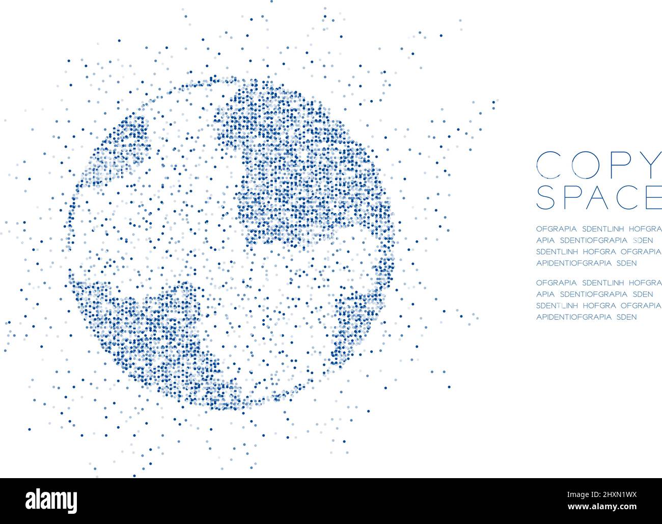 Abstract Geometric Circle dot molecule particle pattern Globe shape, VR ...