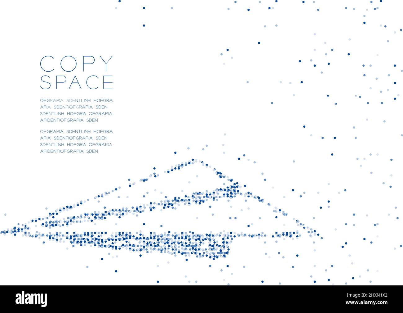 Abstract Geometric Circle dot molecule particle pattern Paper plane ...