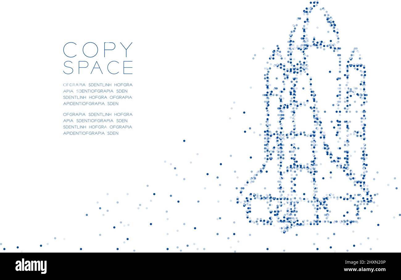 Abstract Geometric Circle dot molecule particle pattern Rocket ...