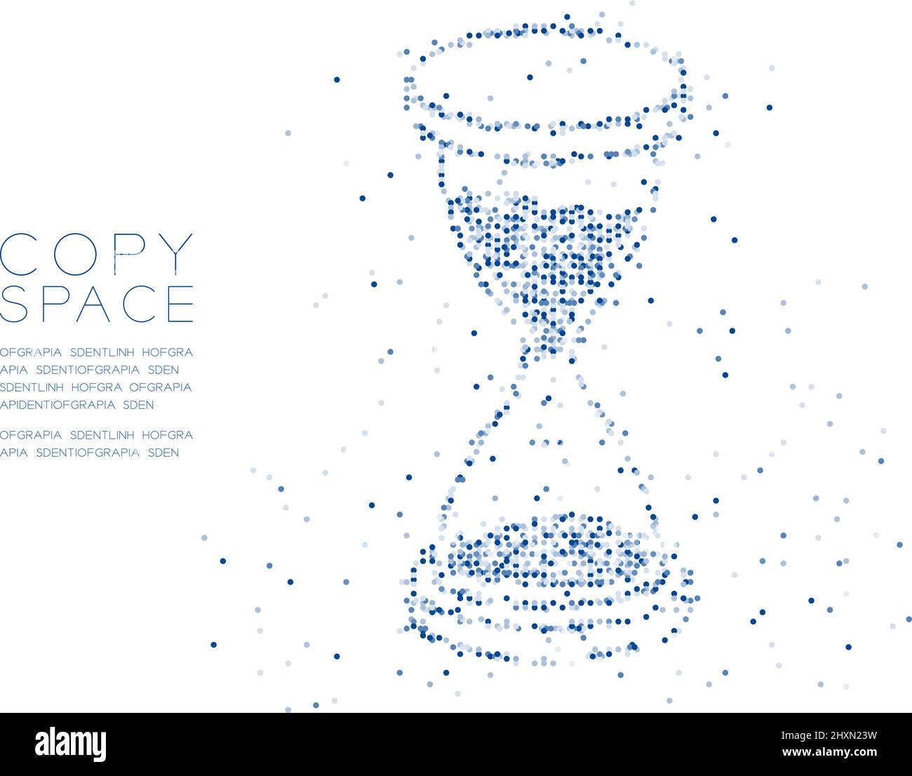 Abstract Geometric Circle dot molecule particle pattern Hourglass shape ...