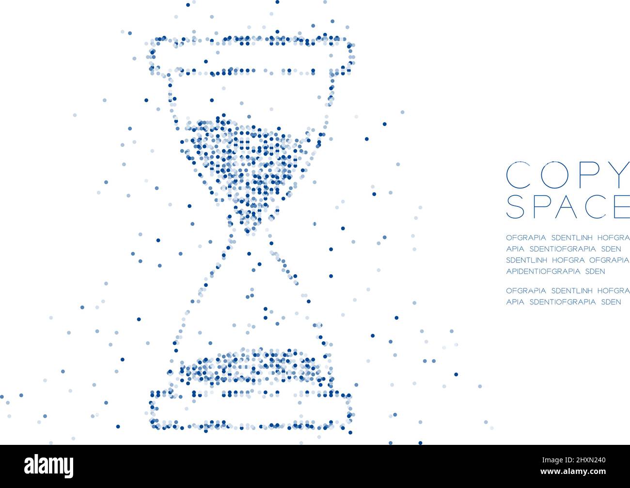 Abstract Geometric Circle dot molecule particle pattern Hourglass shape ...