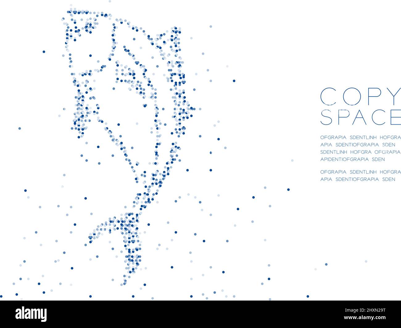 Abstract Geometric Circle dot molecule particle pattern Tuna fish shape ...