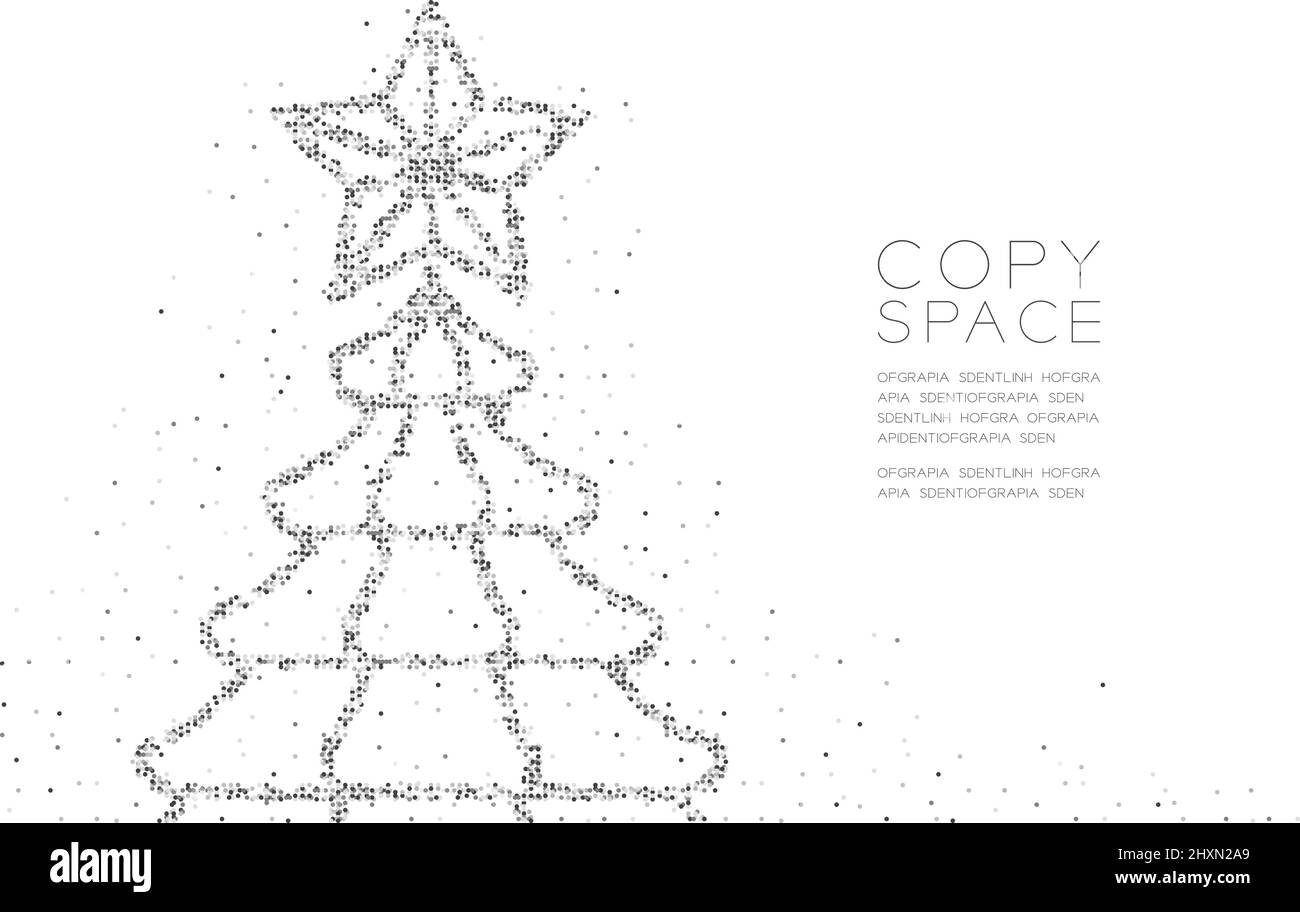 Abstract Geometric Circle dot molecule particle pattern Christmas tree ...