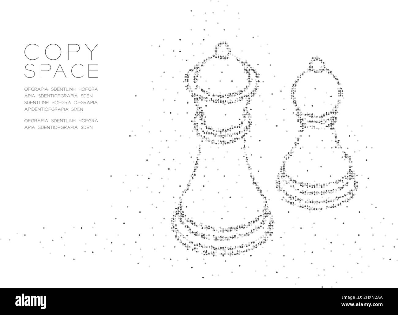 Abstract Geometric Circle dot molecule particle pattern Chess King and ...