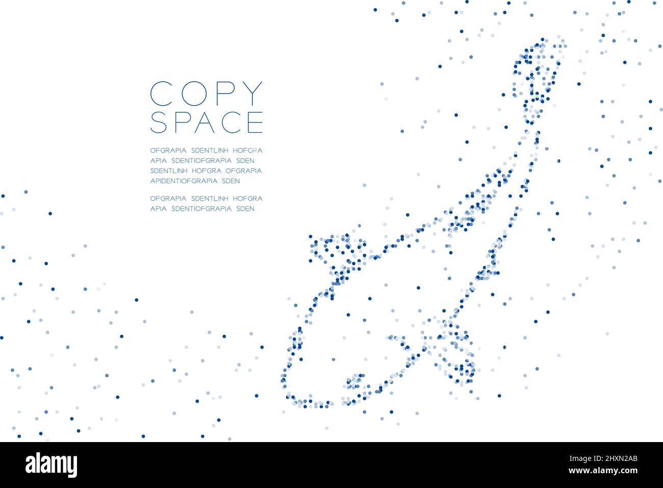 Abstract Geometric Circle dot molecule particle pattern Carp or Koi ...